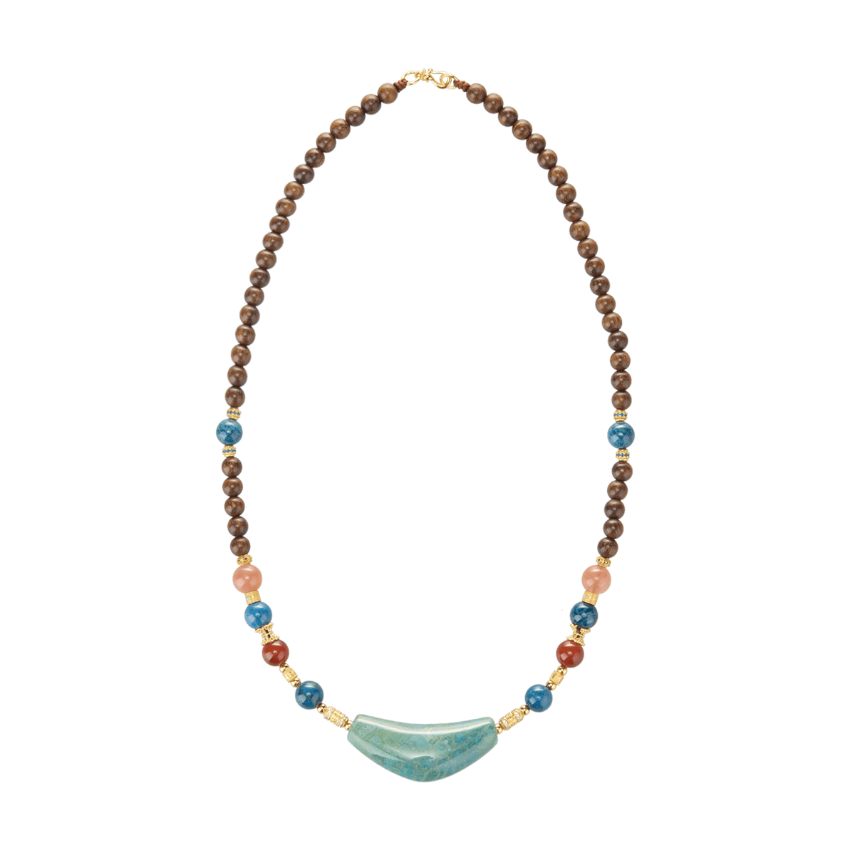 Collar fósil de coral azul para el equilibrio energético – ZODORI